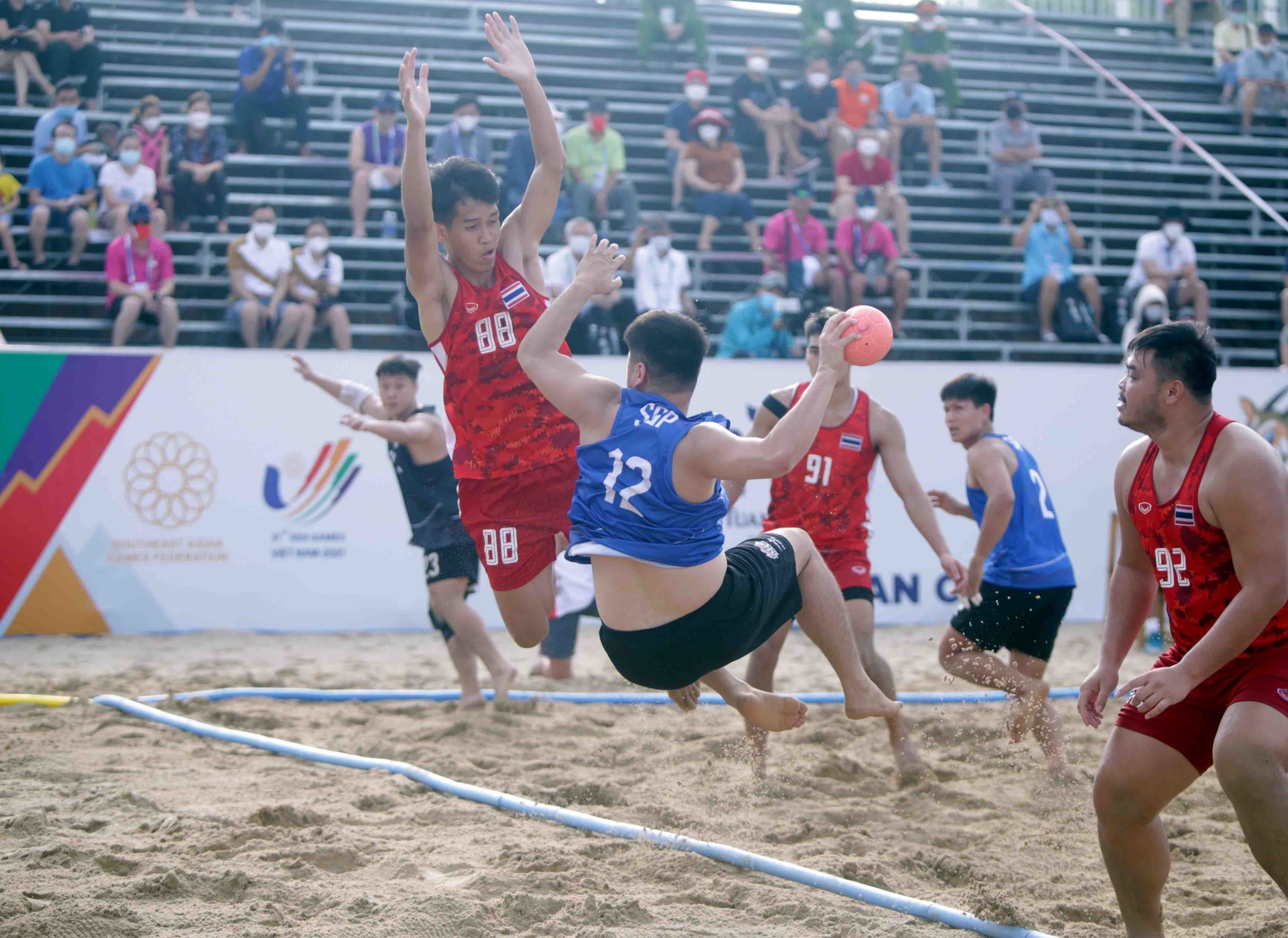 SEA Games 31: Thailand wins 2-0 over Singapore in men's beach handball ...
